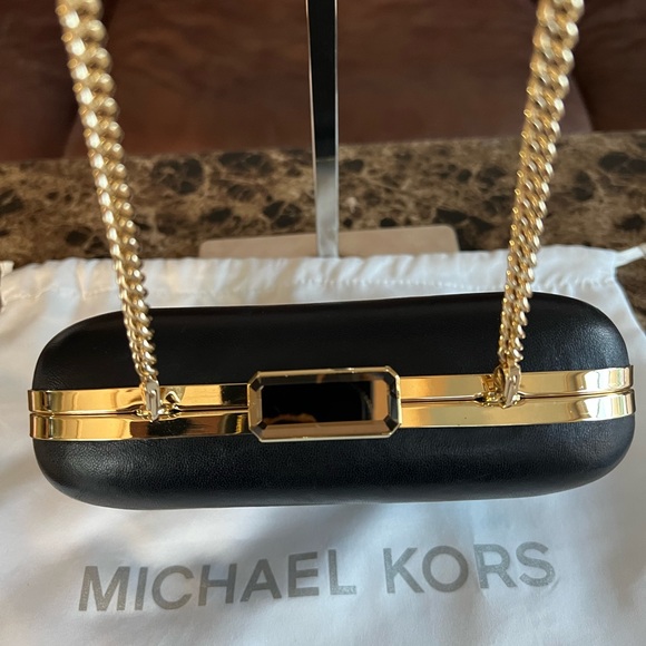 Michael Kors Collection | Bags | Michael Kors Leather Clutch With ...